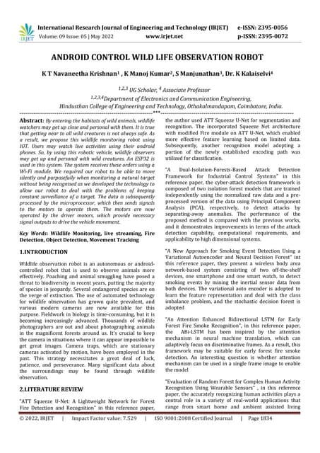 Snake Detection in Agricultural Fields using IoT | PDF