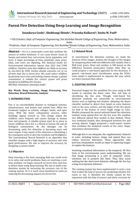 Forest Fire Detection Using Deep Learning And Image Recognition Pdf