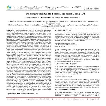 Underground Cable Fault Detection Using Iot Pdf Free Download