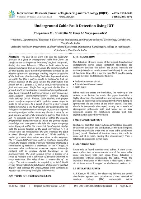 Underground Cable Fault Detection Using Arduino Pdf 6974