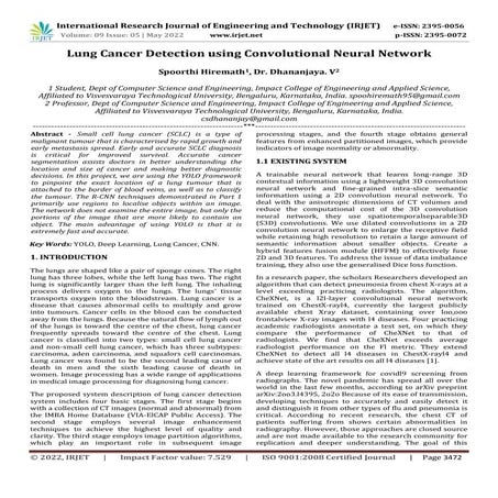 Lung Cancer Detection using Convolutional Neural Network | PDF