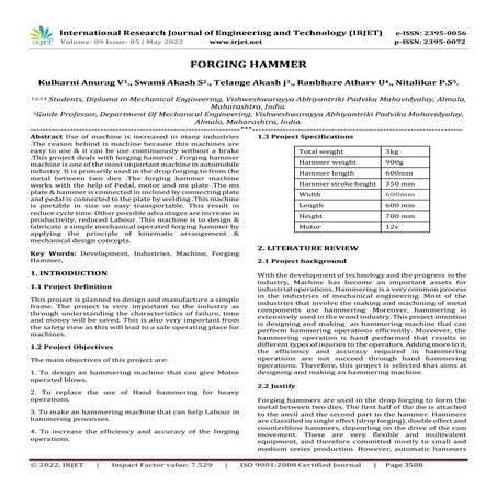 FORGING HAMMER | PDF