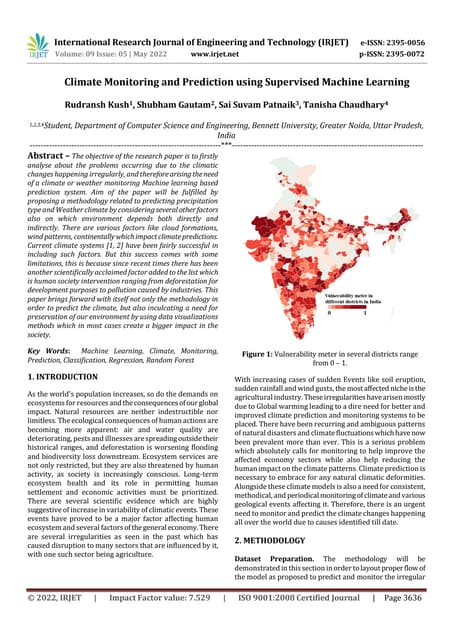Weather Prediction: A comprehensive study of Machine learning ...