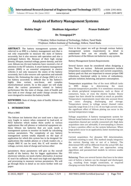 Battery Management system.pptx | Operating Systems | Computer Software ...