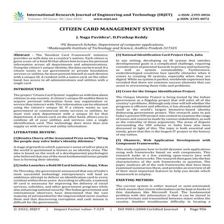 CITIZEN CARD MANAGEMENT SYSTEM | PDF