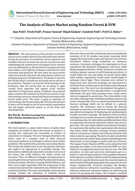 stock price prediction using machine learning | PPT