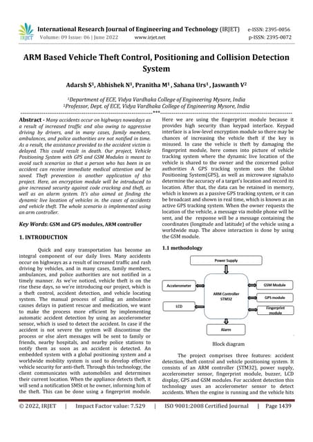 Gsm based vehicle theft control system | DOC