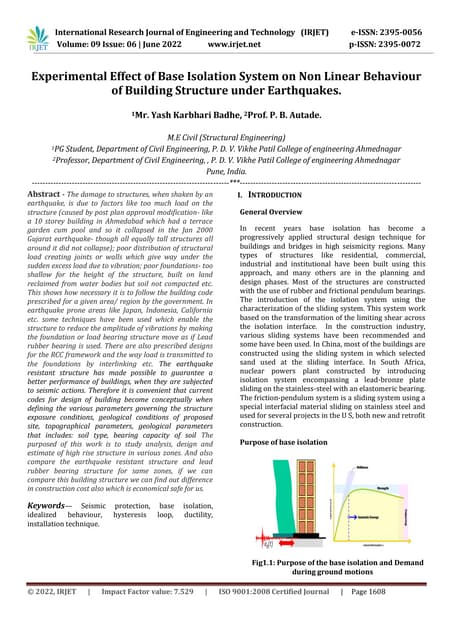 SEISMIC ANALYTICAL STUDY OF RC AND STEEL STRUCTURES WITH LEAD RUBBER BEARING IN DAMPERS USING ...