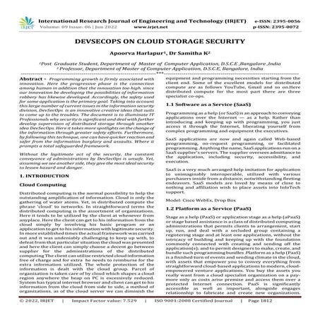 DEVSECOPS ON CLOUD STORAGE SECURITY | PDF