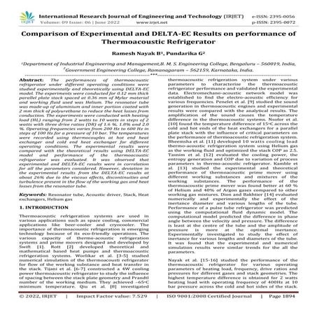 Comparison of Experimental and DELTA-EC Results on performance of ...