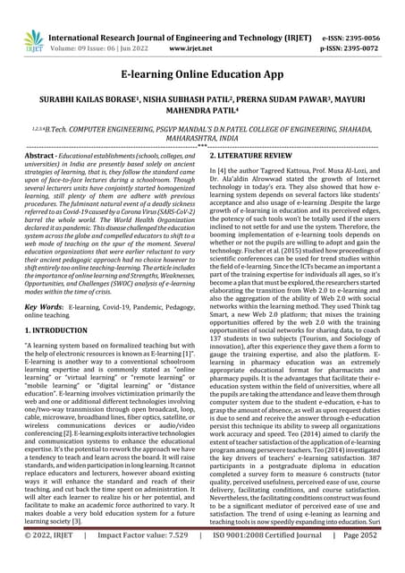 AN OVERVIEW OF CLOUD COMPUTING FOR E-LEARNING WITH ITS KEY BENEFITS ...