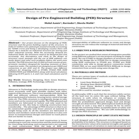 Design of Pre-Engineered Building (PEB) Structure | PDF