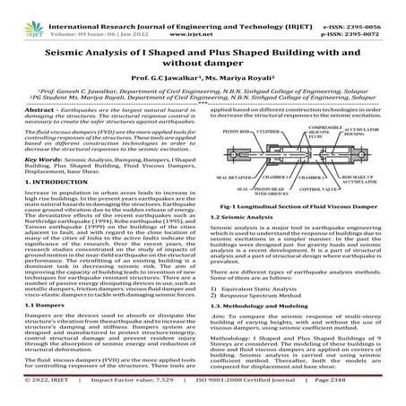 Seismic Analysis of I Shaped and Plus Shaped Building with and without ...