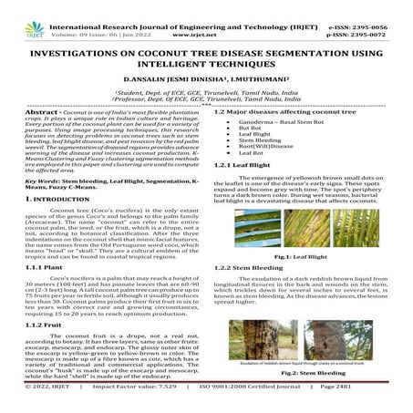 Investigations On Coconut Tree Disease Segmentation Using Intelligent Techniques Pdf