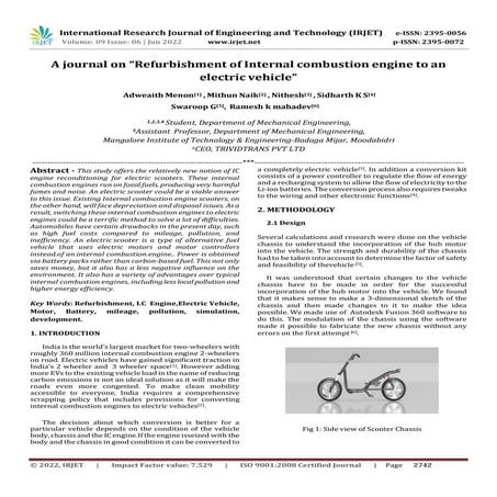 A journal on “Refurbishment of Internal combustion engine to an ...