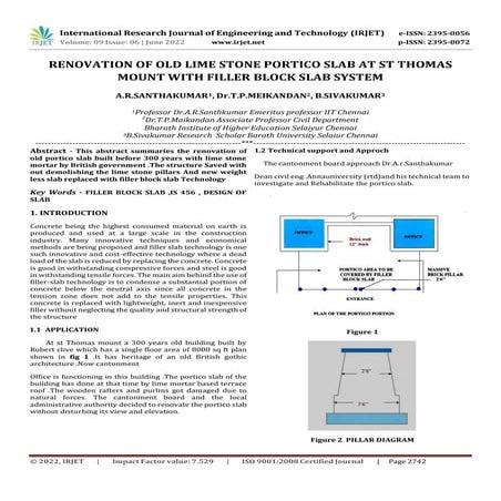 RENOVATION OF OLD LIME STONE PORTICO SLAB AT ST THOMAS MOUNT WITH ...