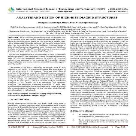 ANALYSIS AND DESIGN OF HIGH-RISE DIAGRID STRUCTURES | PDF