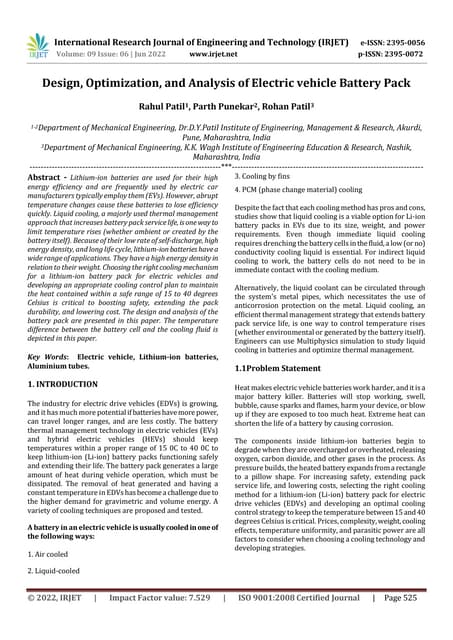 EV Battery Protection System | PDF