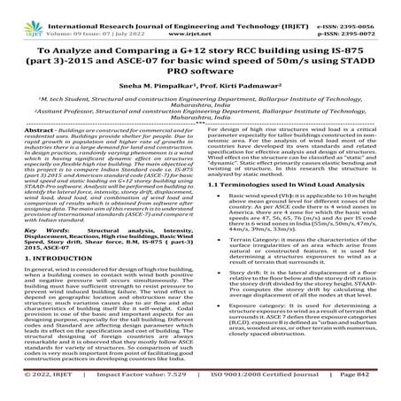 To Analyze and Comparing a G+12 story RCC building using IS-875 (part 3 ...