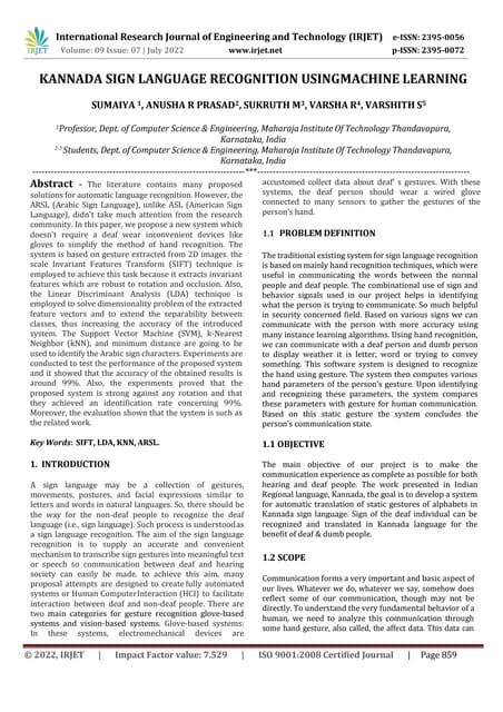 SIGN LANGUAGE RECOGNITION USING CNN | PDF