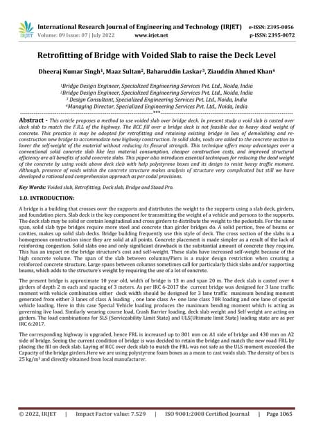 Reinforced slab bridge design(AASHTO allowable stress design method) | PPTX
