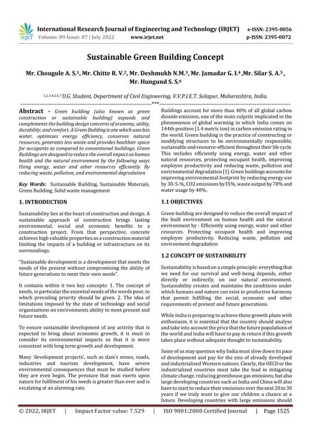 Sustainability In Construction | PDF