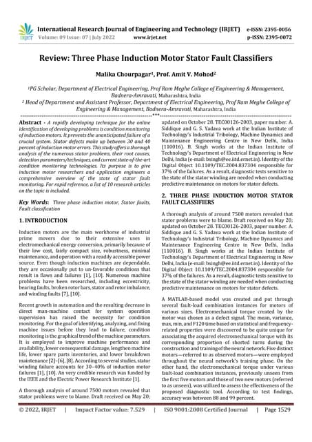 Application Of Artificial Intelligence In Early Fault Detection Of Transmission Line A Case