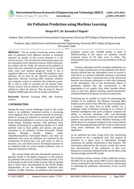 Predicting Air Pollution Level Pptx Indoor Environmental Quality Home And Garden