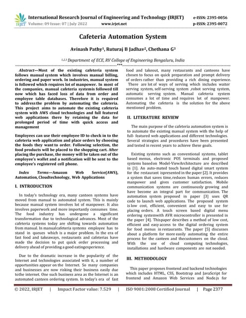 Smart Canteen Management System using Naïve Bayes Algorithm | PDF