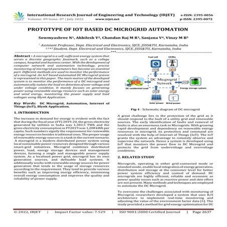PROTOTYPE OF IOT BASED DC MICROGRID AUTOMATION | PDF