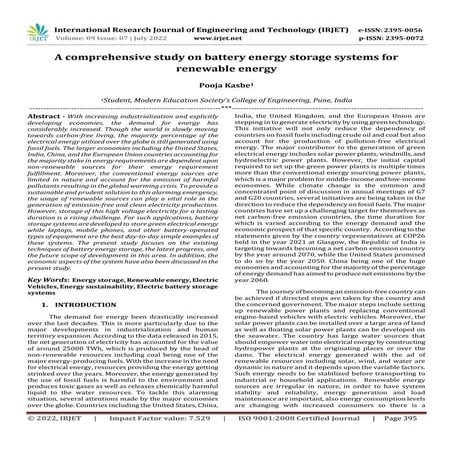 A comprehensive study on battery energy storage systems for renewable ...