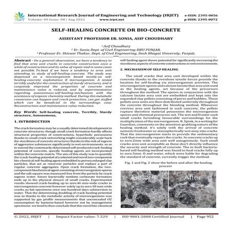 SELF-HEALING CONCRETE OR BIO-CONCRETE | PDF