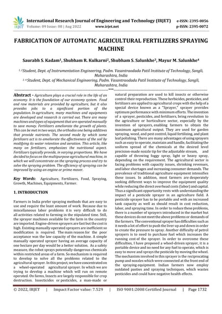 Design and Fabrication of Multi-purpose Agriculture Machine | PDF ...
