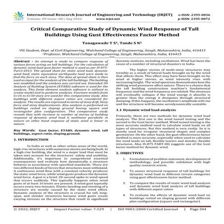 Critical Comparative Study of Dynamic Wind Response of Tall Buildings ...