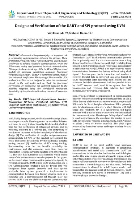 Communication Interface of The Embedded Systems | PPT