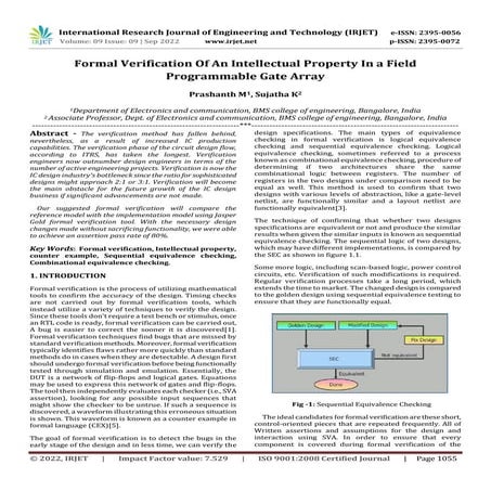 Formal Verification Of An Intellectual Property In a Field Programmable Gate Array | PDF ...