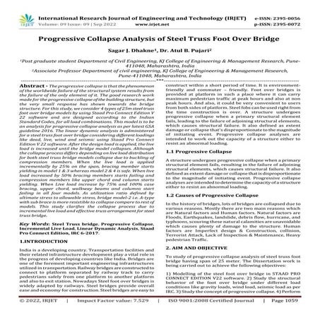 Progressive Collapse Analysis of Steel Truss Foot Over Bridge | PDF