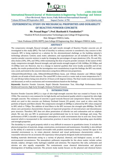 SEMI DESTRUCTIVE Test On Concrete _by Imran B K | PPTX | Civil ...