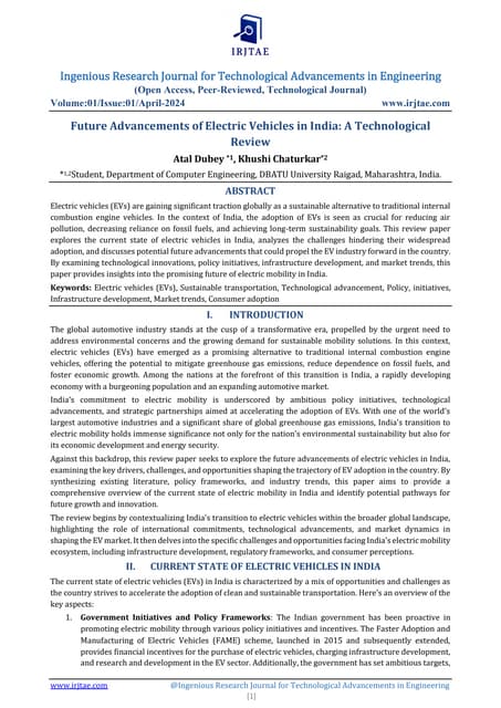 What is India's electric vehicle (EV) market | PDF
