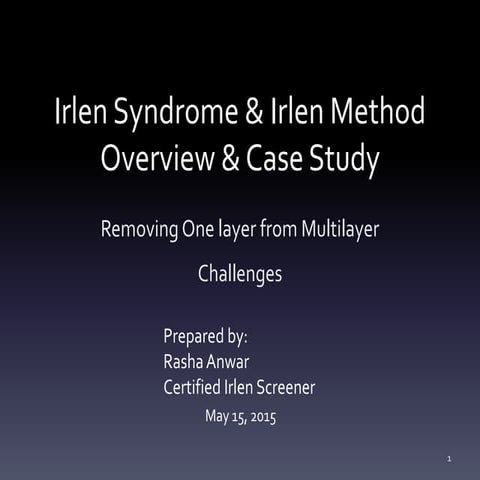 Irlen syndrome & irlen method overview & case study | PPTX