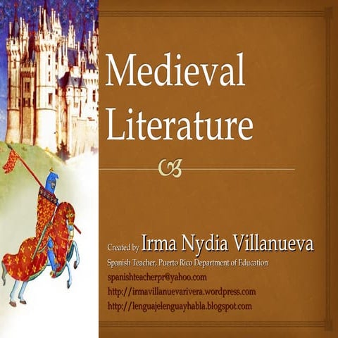 Medieval Literature/ Literatura Medieval | PPT