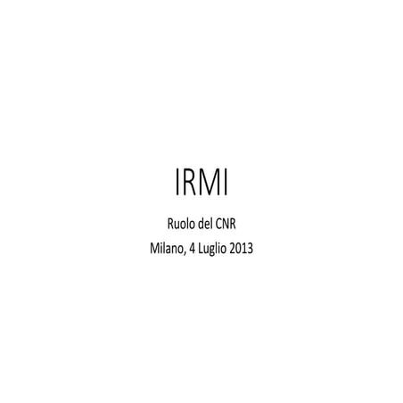 Irmi cnr | PPT