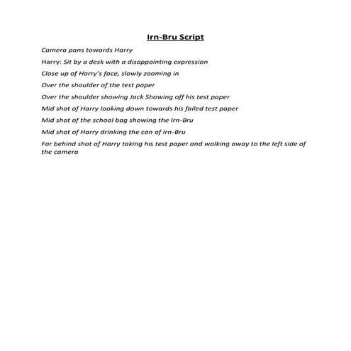 Irn bru script | PDF