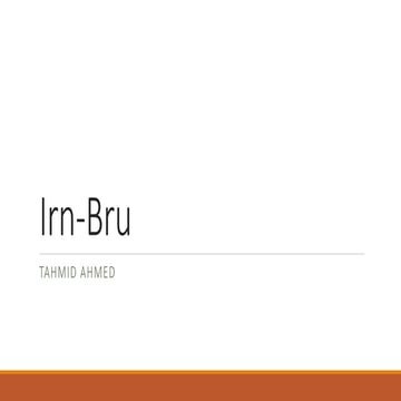 Irn bru pro forma | PPT