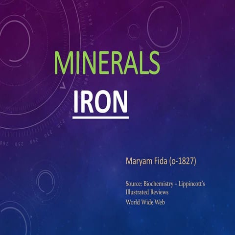 Iron mineral Biochemistry – Lippincott’s Illustrated Reviews World Wide ...