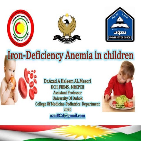Iron deficiency anemia in children | PPTX