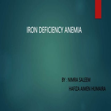 iron def anemia (2)-1.pptx pediatric lectures | PPT