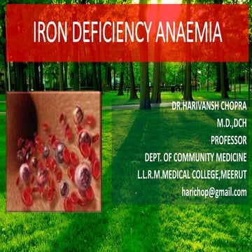 Iron deficiency anaemia | PPT
