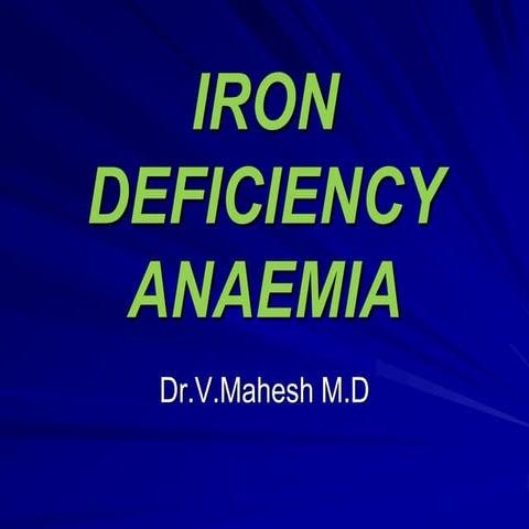 Iron deficiency anaemia 2018 | PPT