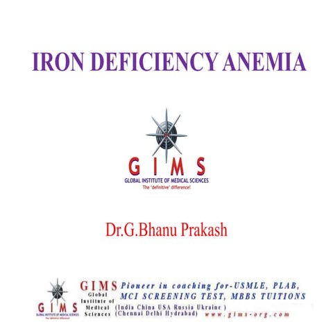 Iron deficiency anemia | PPT